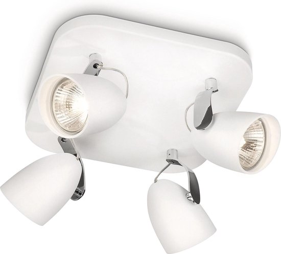 Philips myLiving Catalpa - Plafondspot - 4 spots - Wit | bol.com