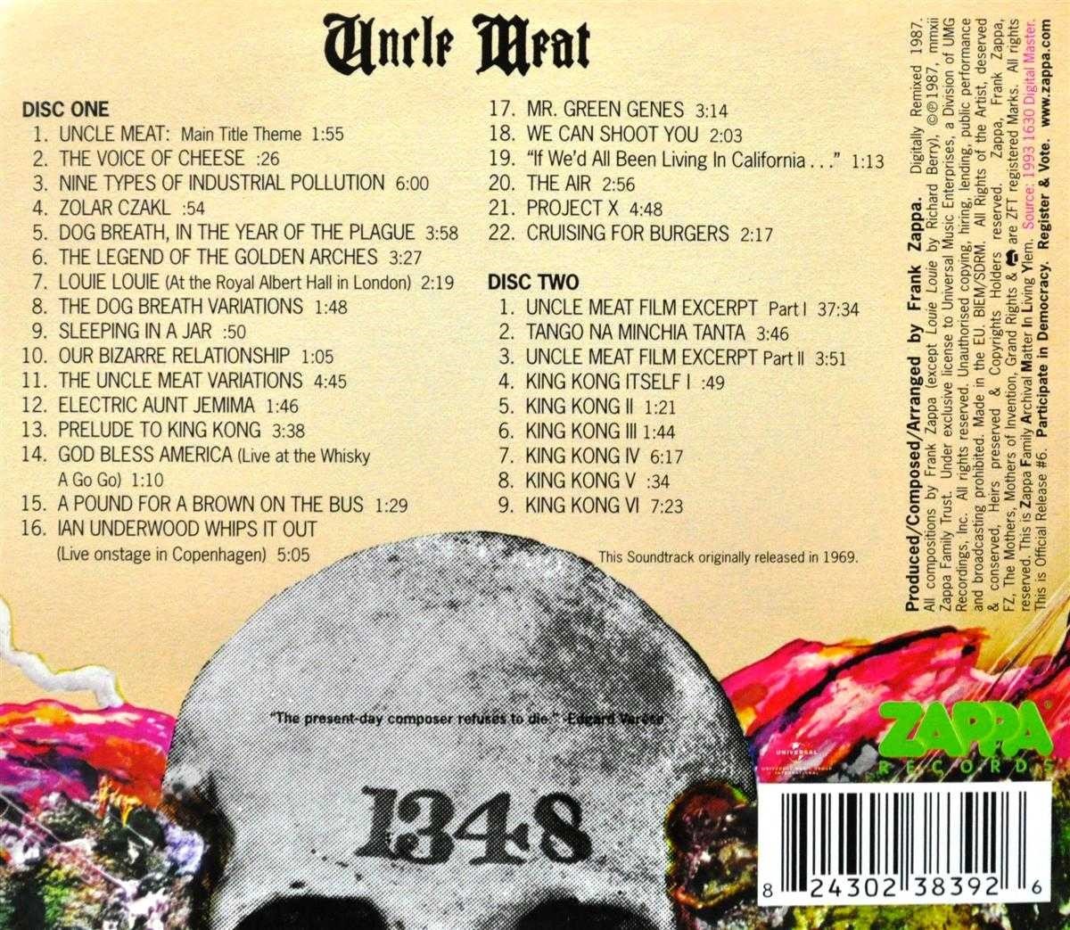 Frank Zappa - Uncle Meat (2 CD), Mothers of I | CD (album) | Muziek ...