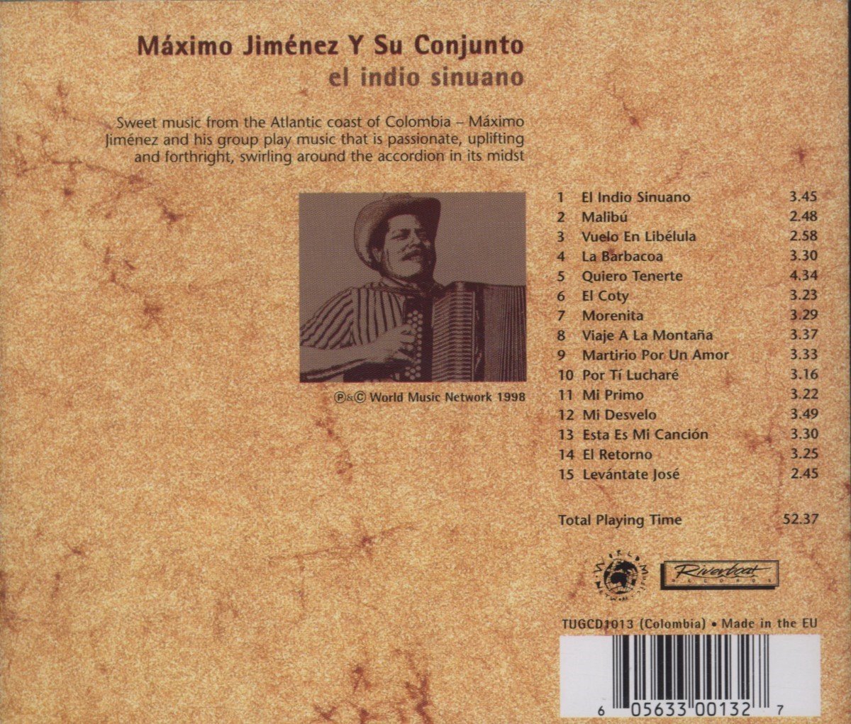 Maximo Jimenez Y Su Conjunto - El Indio Sinuano (CD), Maximo Jimenez Y Su Conjunto |... | bol
