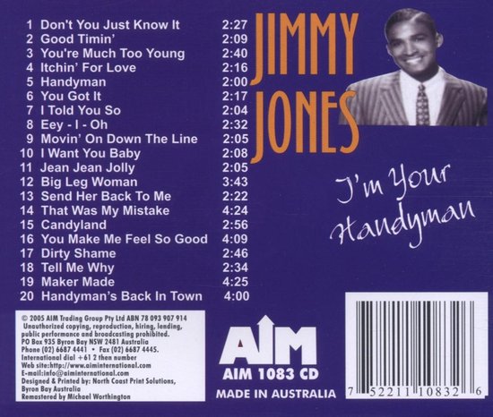 Jimmy Jones - I'm Your Handyman (CD), Jimmy Jones | Muziek | bol