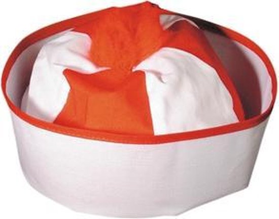 Set van 6x stuks rood matrozen zeeman hoedje / matrozenpet - Carnaval ...