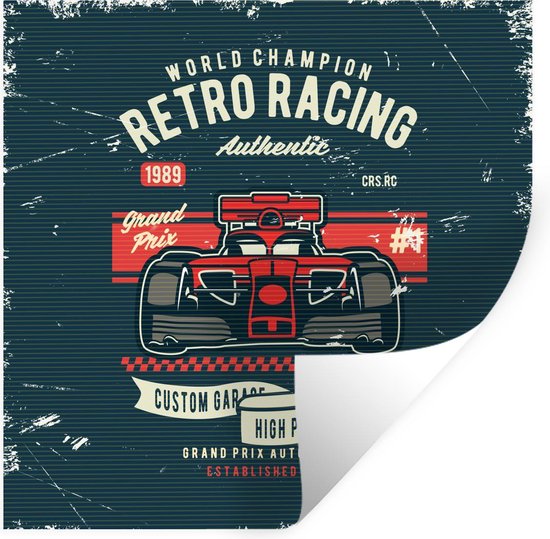 Muurstickers - Sticker Folie - Auto - Race - Retro - Tekening - 50x50 ...