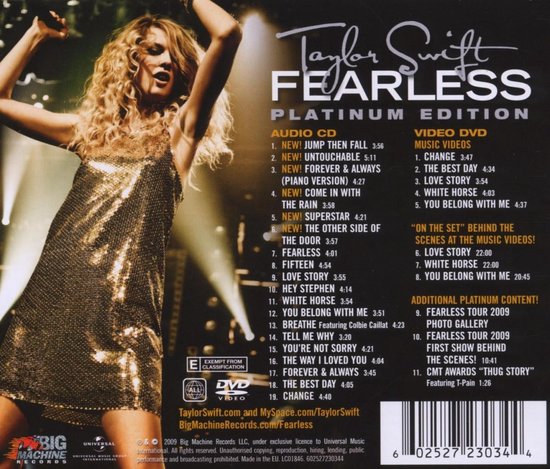Taylor Swift - Fearless (CD | DVD) (Limited Deluxe Edition), Taylor ...