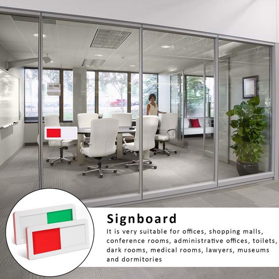 Schuifdeursignaal Privacy Bezettingsteken - Acryl - 10 x 4 cm - Pack ...