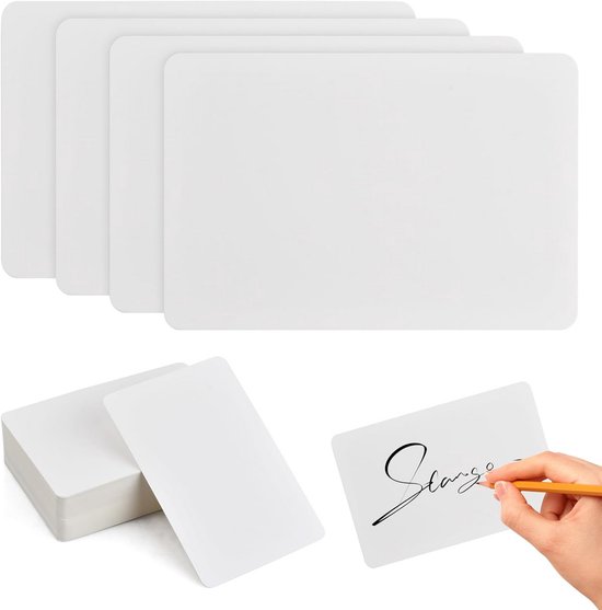 100 Vellen Witte Kraft Karton Kaarten 10x15 cm voor Knutselen en ...