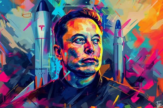 Elon Musk Poster - CEO Posters - Tesla - Portret - Technologie ...