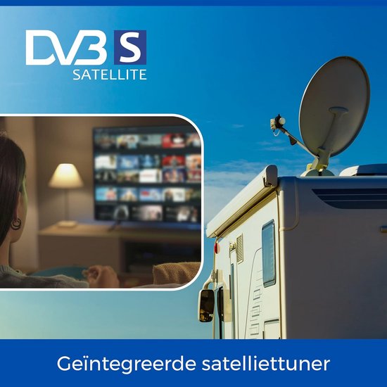 16 inch LED Televisie met Ingebouwde DVD-Speler en Triple Tuner (DVB-T ...