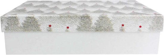 Luxe Stijve Geschenkdoos met Glitterpatroon voor Kerst en Cadeaus | bol