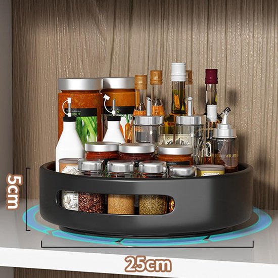 Turntable Cabinet Organizer - 360° Lazy Susan - 25cm Multifunctionele ...