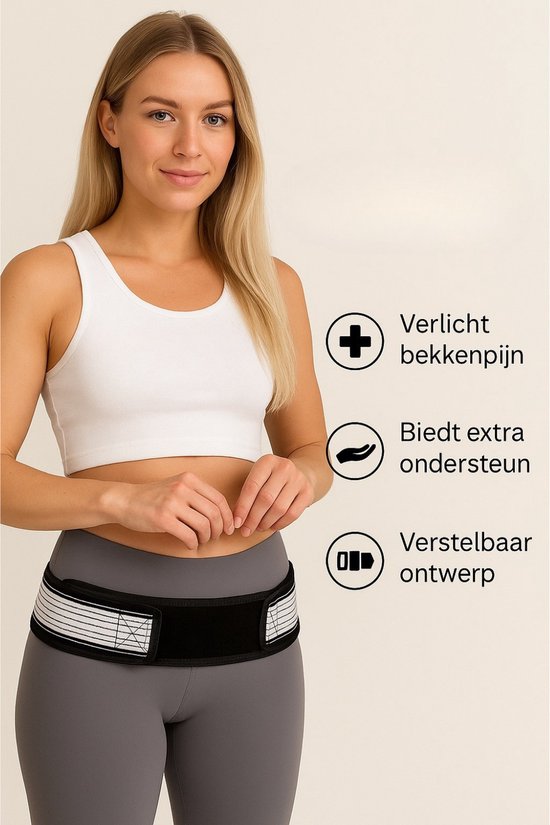 Bekkenbrace Gordel – Stabiliserende Bekkenband voor Rug, Heup & SI ...