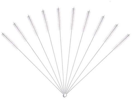 Buisborstel Set voor Drinkrietjes en Babyflessen - 8 Inch Roestvrij ...
