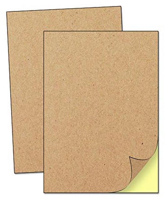 Kraft papier A4 stickers | Zelfklevend voor afdrukken met laser/inkjet ...