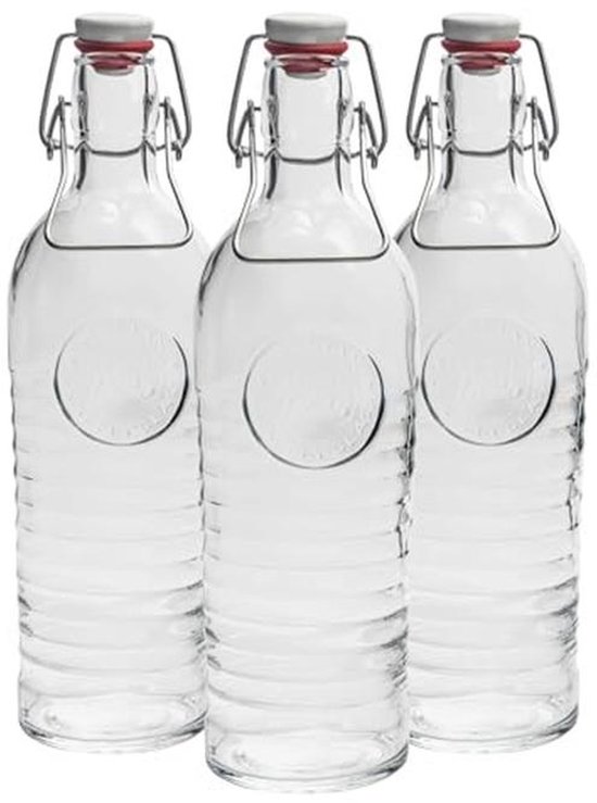 Elegante Metallic Waterflessen Set van 3 - 1,2 Liter | bol