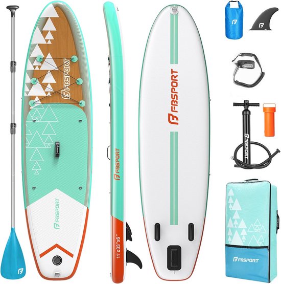 Opblaasbaar SUP-board voor Stand-up Paddling - Complete Set met Peddel ...
