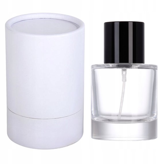 Glazen Parfumflesje Aris 30ml met Zwarte Vernevelaar & Wit Doosje | bol