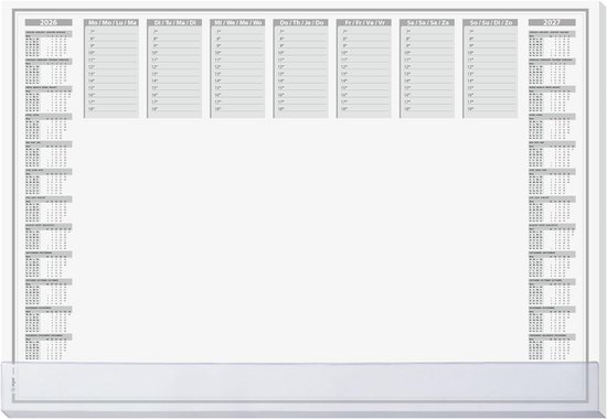 Grote Bureauonderlegger 2-Jaars Planner en Weekplanner A2 Papier | bol