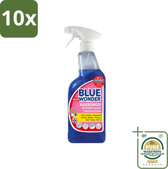 10 x Blue Wonder Kalkreiniger Spray 750 ml - Grootverpakking ...