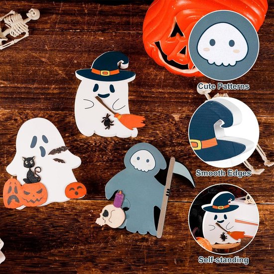 Jhubers Goods - Halloween Decoraties - Spook - Binnen - Houten - Zwarte ...