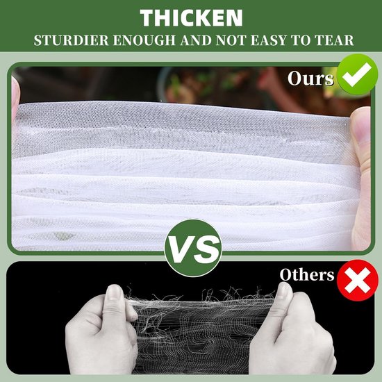 Tuininsectengaas 3 x 10 m - Fijn gaas voor bescherming tegen insecten ...