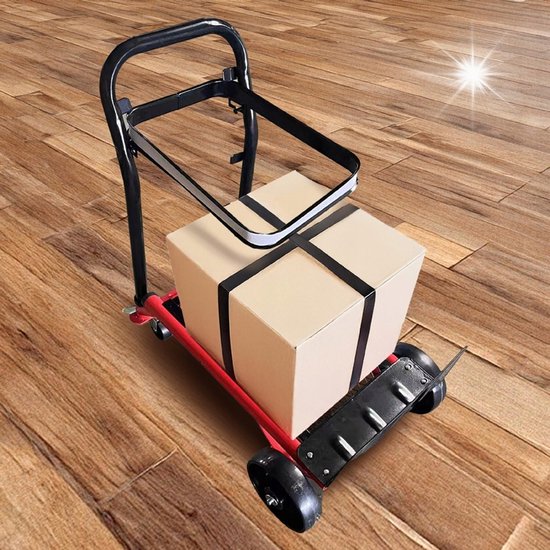 Opvouwbare Transportkar 2-in-1, 80kg Laadvermogen, Magazijn & Huis | bol