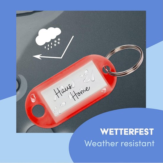 Kleine Sleutelhangers met Verwisselbaar Label in Verschillende Kleuren ...