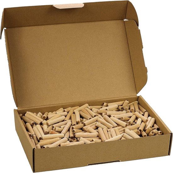 Houten Pluggen 8x40 mm - Set van 500 stuks - Beukenhout | bol