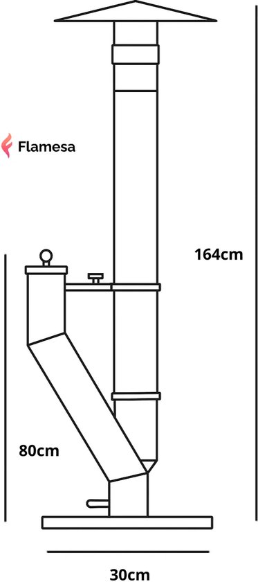 Flamesa Inferno Prime - Grote Pelletkachel voor Buiten - Terrasheater ...