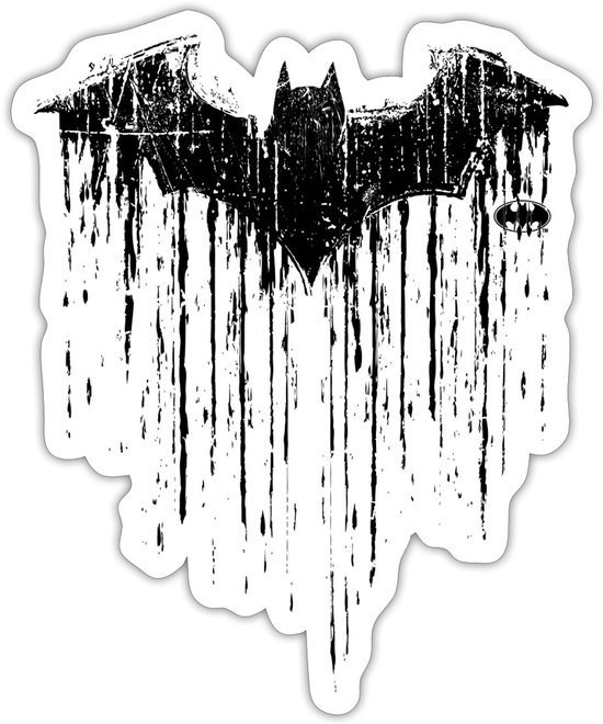 Batman Bat Logo Distressed Sticker | bol