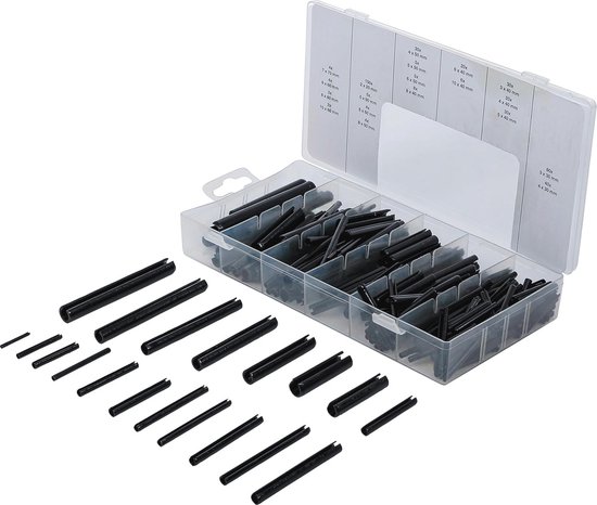 Assortiment holle splinten en veerpennen 450-delig | Werkplaats ...