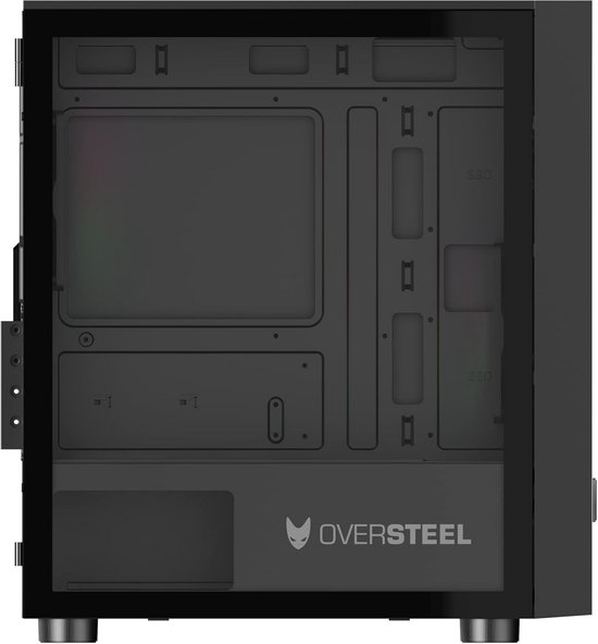 Aeris Gaming PC Case - Compatibel met Micro ATX en ITX, 2 RGB Fans ...