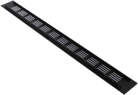 2x Rechthoekig Ventilatie Rooster Aluminium 500x50 mm - Zwart - Kast ...