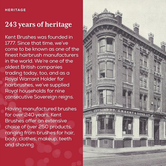 Brosse à cheveux rembourrée à poils noirs Pure de Medium - Convient aux ...