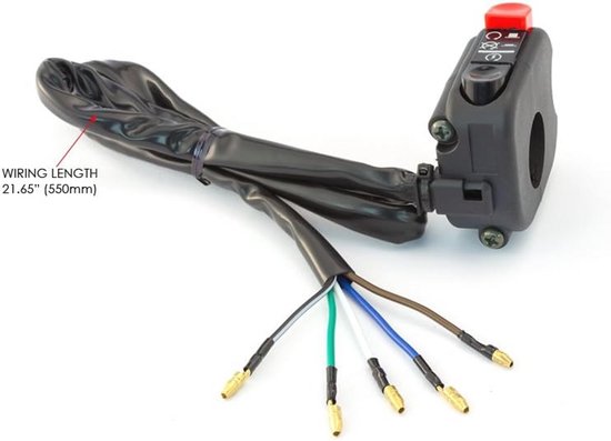 Noodschakelaar voor Motorfiets Start Stop 22 mm 7/8 inch Stuur | bol