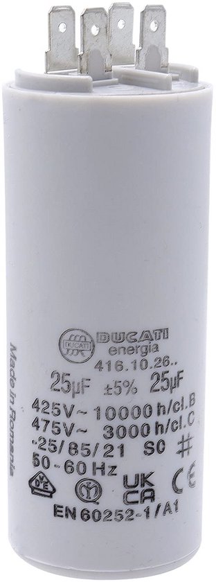 Universele Condensator 25 uF voor Elektrische Apparaten - 450 V | bol
