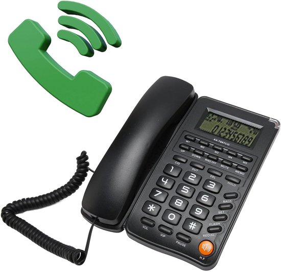 Vaste Telefoon met Groot Toetsenbord, Nummerweergave en Handsfree ...