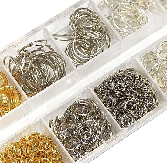 Grote set van 1000 Open Oogjes en Bindringen voor Sieraden en ...