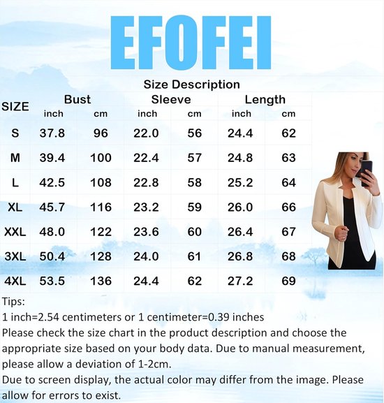 Dames Blazer Effen Gebreide Jas voor Werk en Kantoor | bol