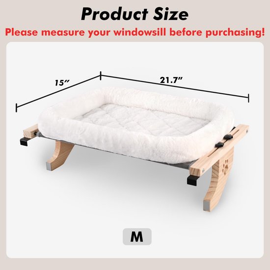 Stevige Kattenhangmat voor Vensterbank en Meubels - Comfortabel Ligbed ...
