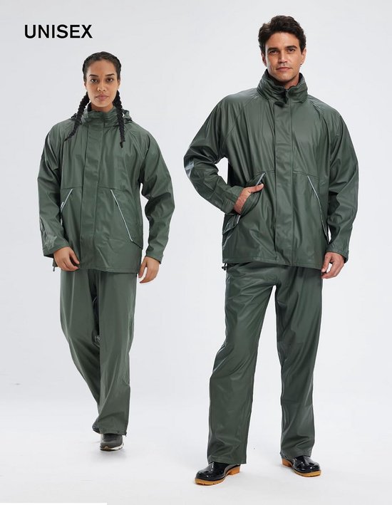 Waterdicht Vispak Heren Dames - Regenpak Zwaar Weer Set Jas met Overal ...