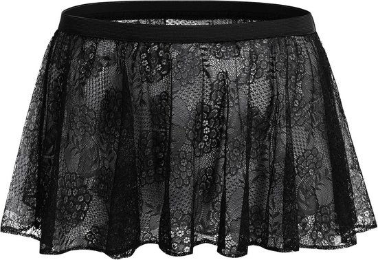 Dames Lingerie Mini Rokje met Kant en Ruches | bol