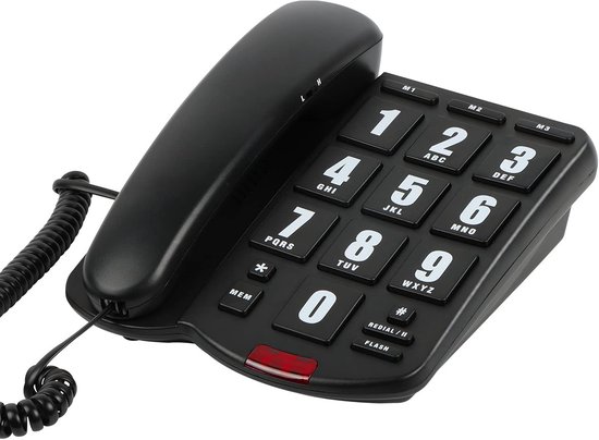 Grote Senioren Telefoon met Extra Hard Geluid, Noodknop en Snelkeuze ...