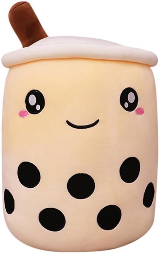 Grote Pluche Bubble Tea Knuffel - Zacht Boba Melkthee Kussen - 24cm ...