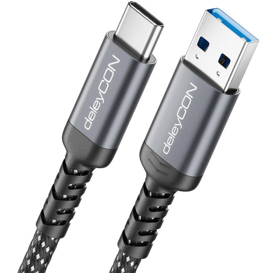 1 Meter USB-A naar USB-C Kabel - USB 3.0 5Gbps Voor Snel Opladen en ...