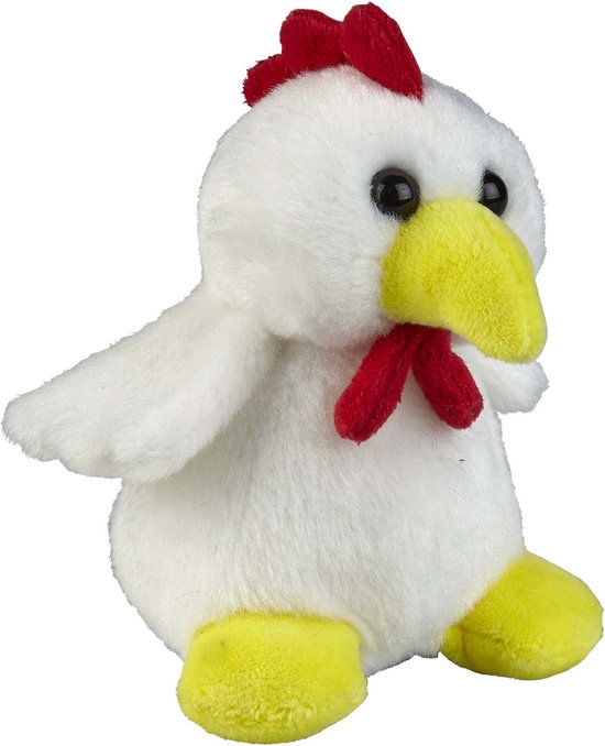 Pluche knuffel dieren Kip van 12 cm - Speelgoed kippen knuffels - Leuk ...