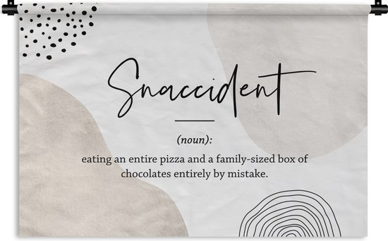 Wandkleed - Wanddoek - Quotes - Snaccident - Woordenboek - Spreuken ...