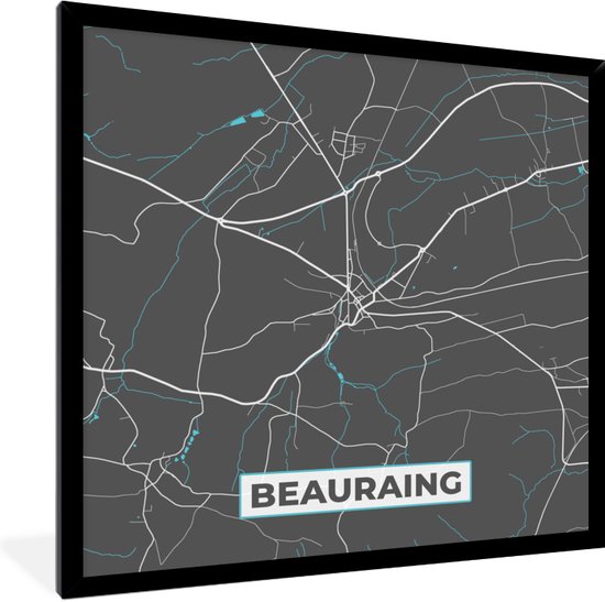 Fotolijst incl. Poster - België – Beauraing – Stadskaart – Kaart ...