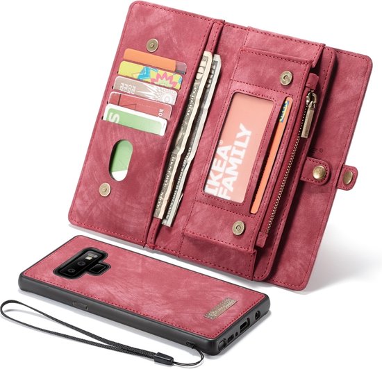 Caseme Luxe Wallet 2in1 Bookcase voor Samsung Galaxy Note 9 - Rood ...