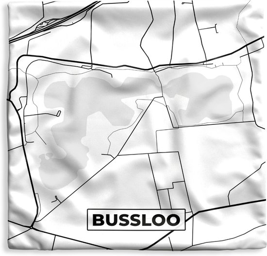 Kussenhoes 60x60 cm - Stadskaart - Plattegrond - Kaart - Bussloo ...