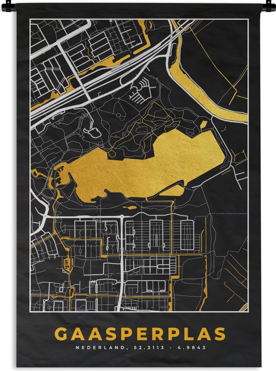 Wandkleed - Wanddoek - Kaart - Plattegrond - Stadskaart - Nederland ...