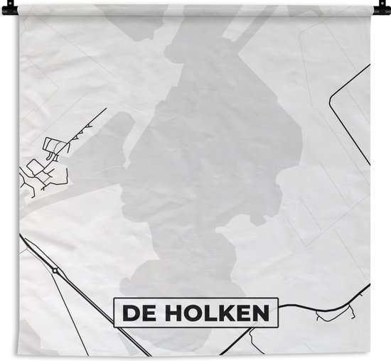 Wandkleed - Wanddoek - Kaart - Friesland - Plattegrond - De Holken ...